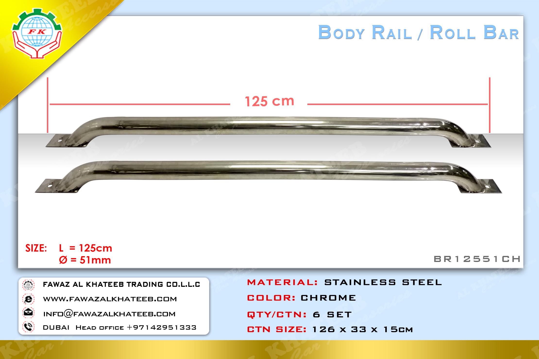 BODY RAIL FOR PICK UP L:125CM 2PC
