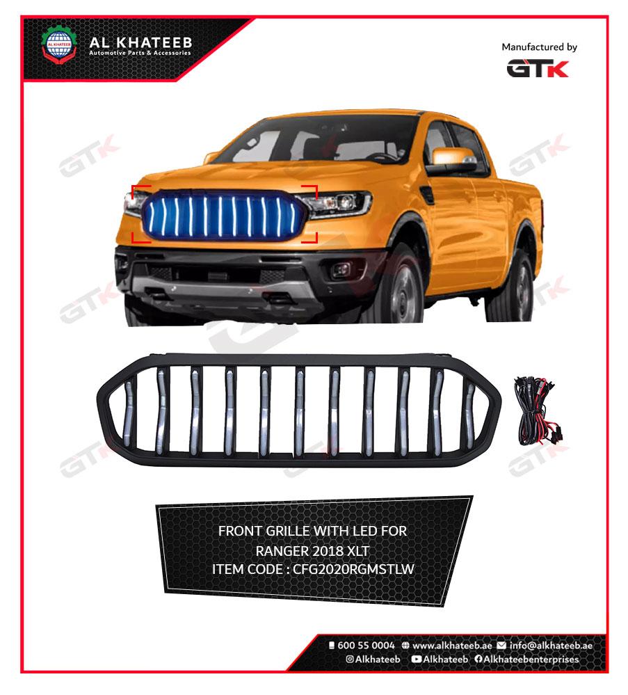 FRONT GRILL W LED 4 FORD RANGER 2018 XLT ABS