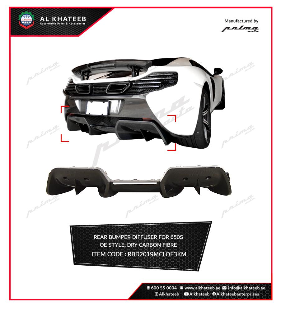 REAR BUMBER ADD ON DIFFUSER OE STY USE FOR MCLAREN 650S