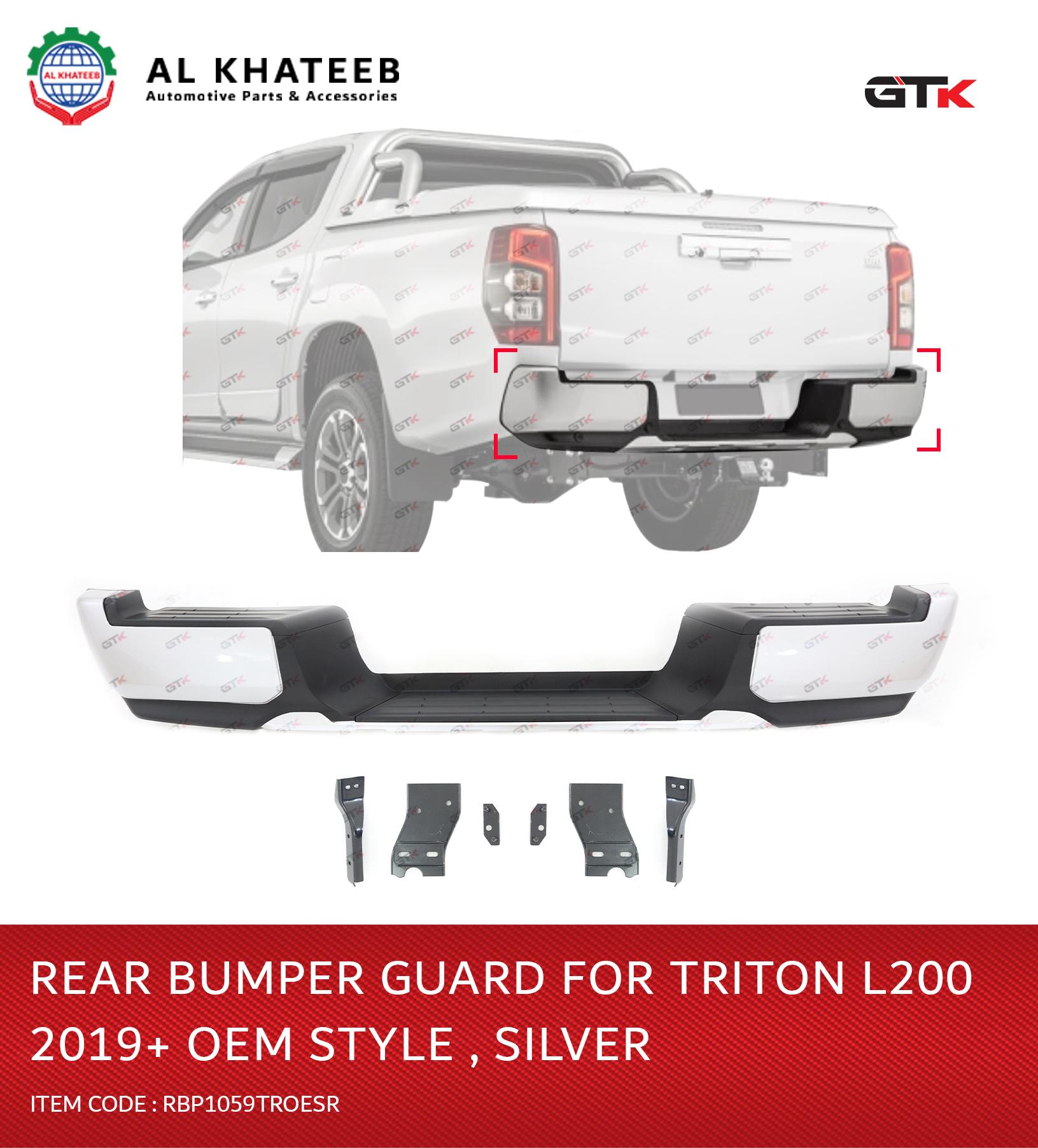 REAR BUMPER GUARD FOR TRITON L200 2019+ OEM STYLE SILVER