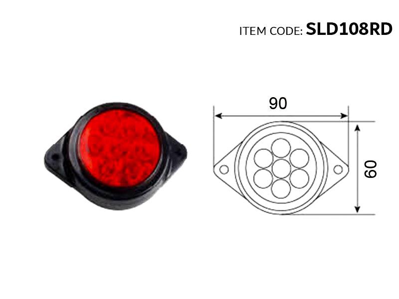TRUNK LED SIDE LIGHT 24V-SLD108RD