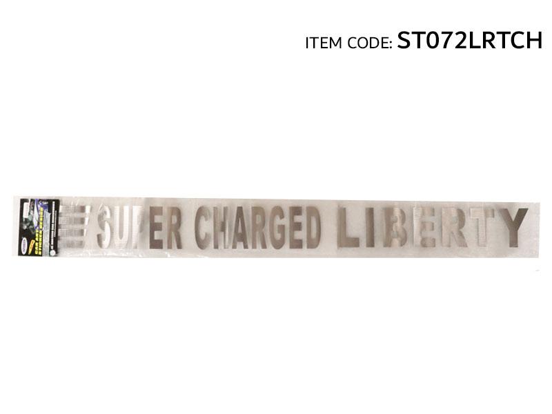 SUPER CHARGED STICKER FOR LIBERTY-ST072LRTCH