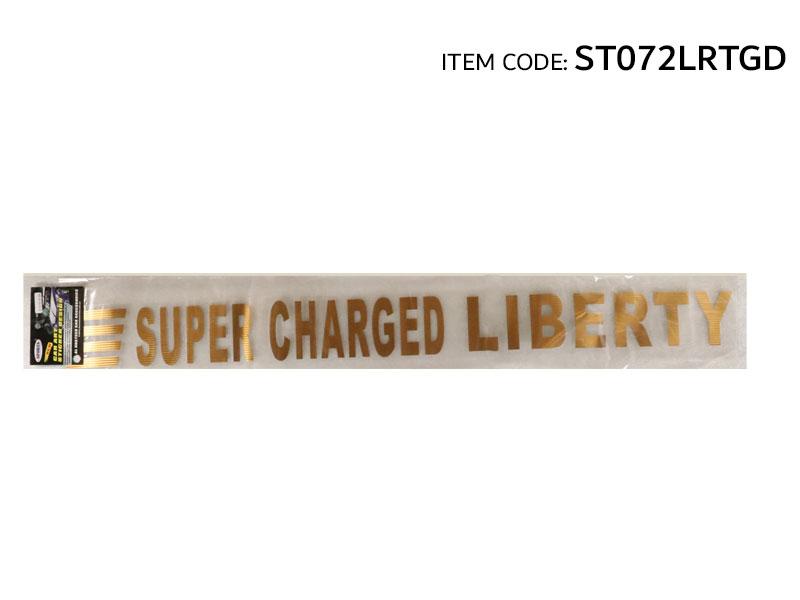 SUPER CHARGED STICKER FOR LIBERTY-ST072LRTGD