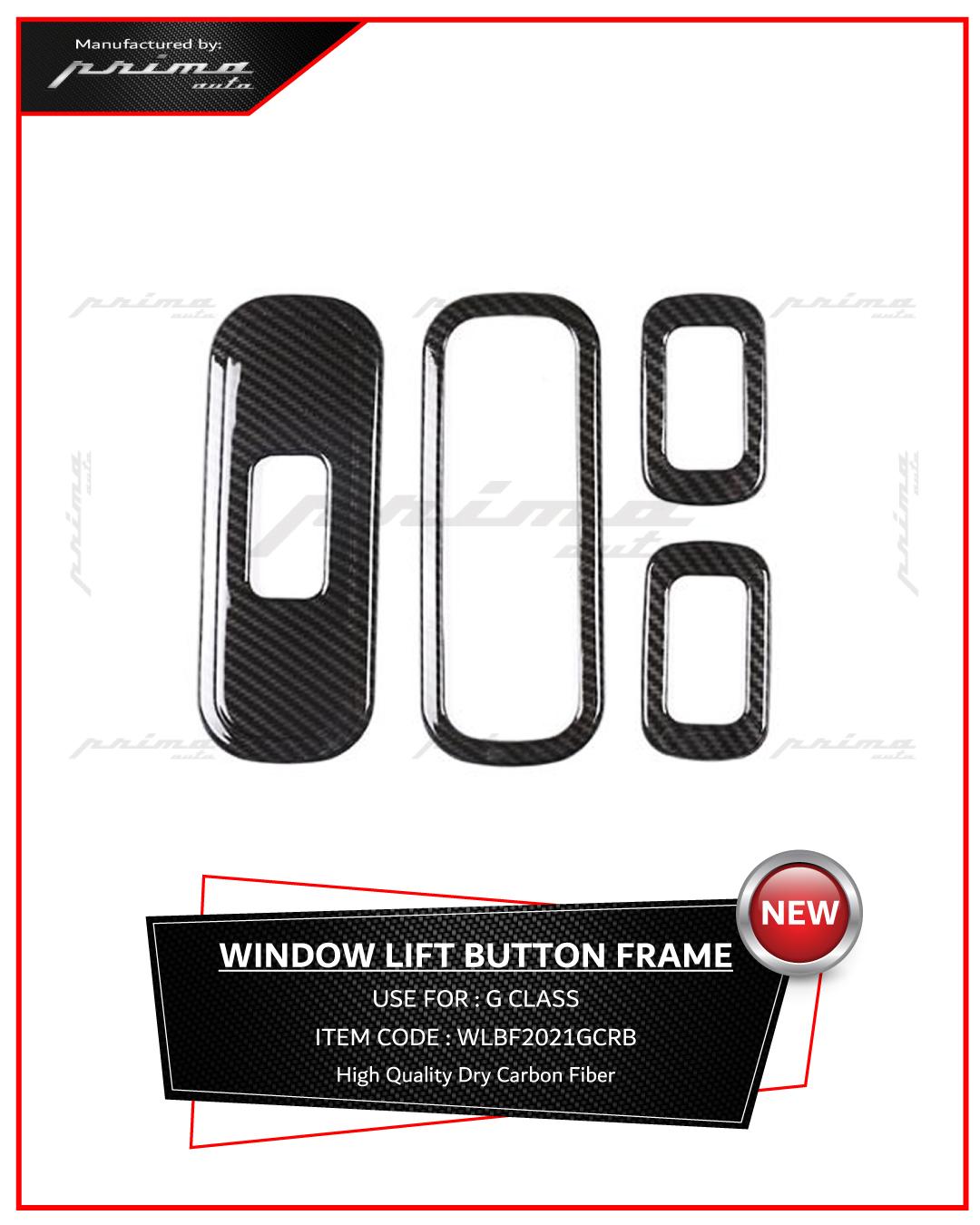 WINDOW LIFT BUTTON FRAME 4G-CLASS DRY CARBON FIBER - WLBF2021GCRB